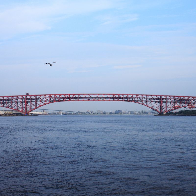 Puente Minato Ohashi - Puente de doble plataforma en la Bahía de Osaka ...